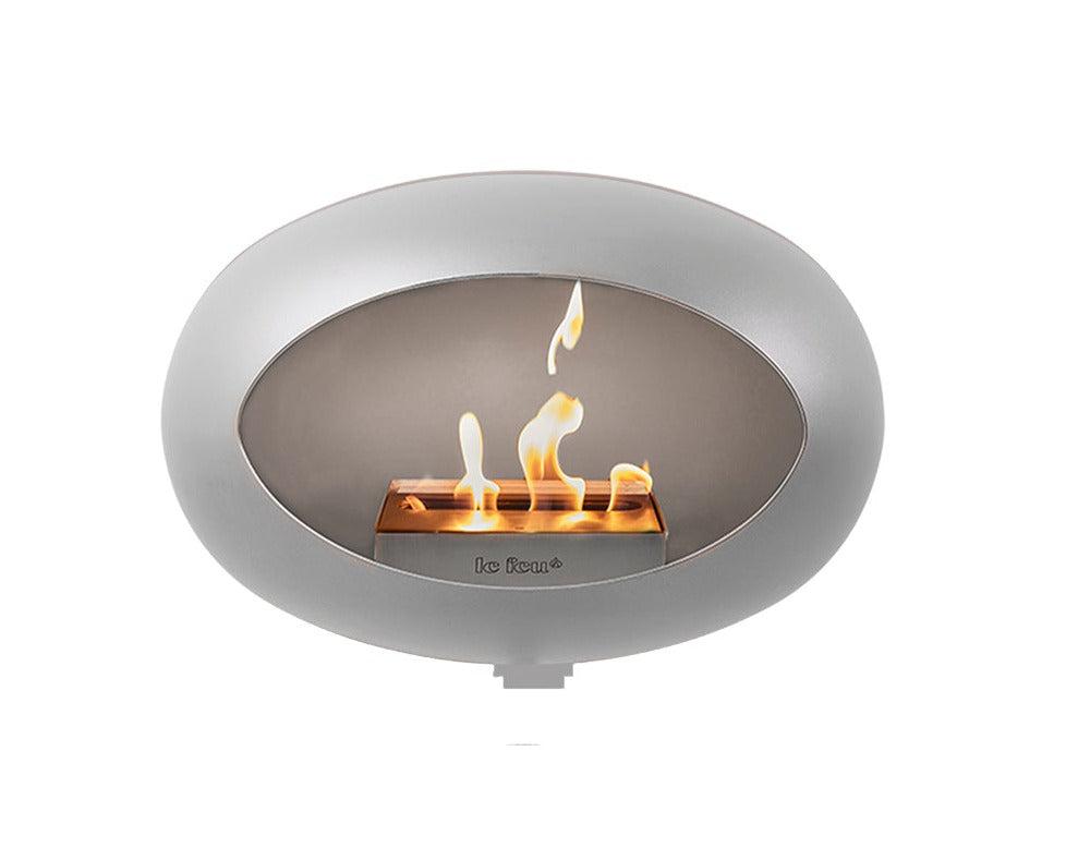 Le Feu Dome Wall Indoor/Outdoor Fireplace - Nickel – Patio Pelican